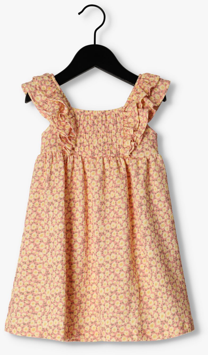 Oranje LIKE FLO Jurken FANCY FLOWER CREPE SMOCK DRESS | Omoda