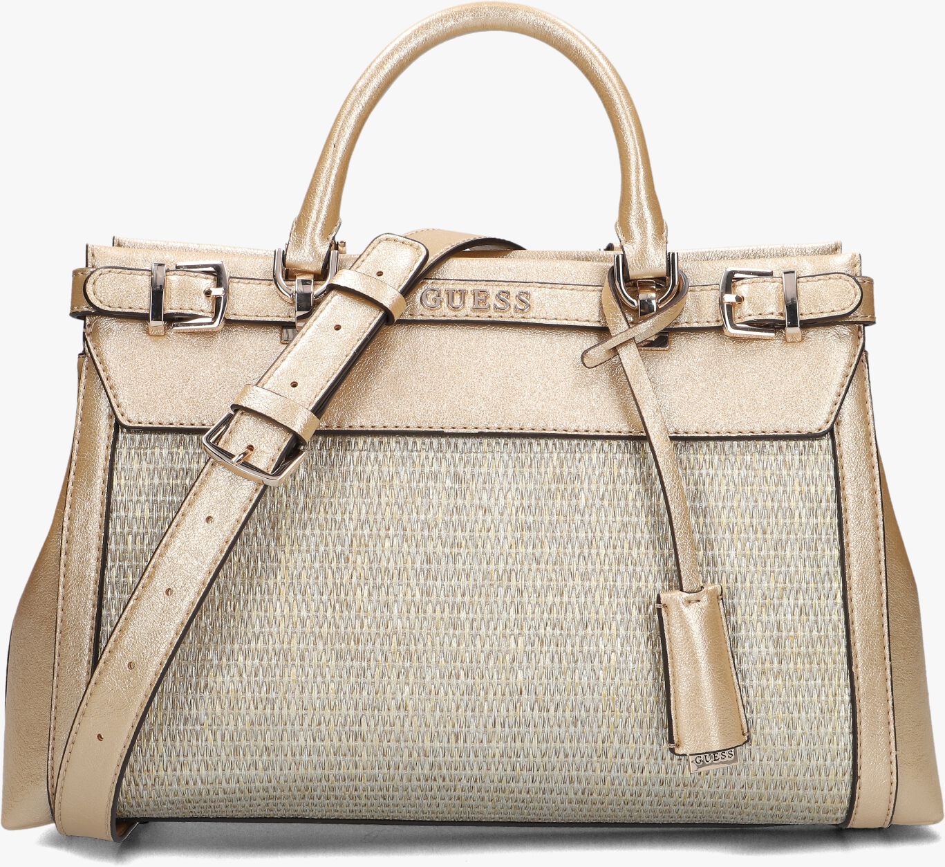 Gouden GUESS Handtas SESTRI LUXURY SATCHEL | Omoda