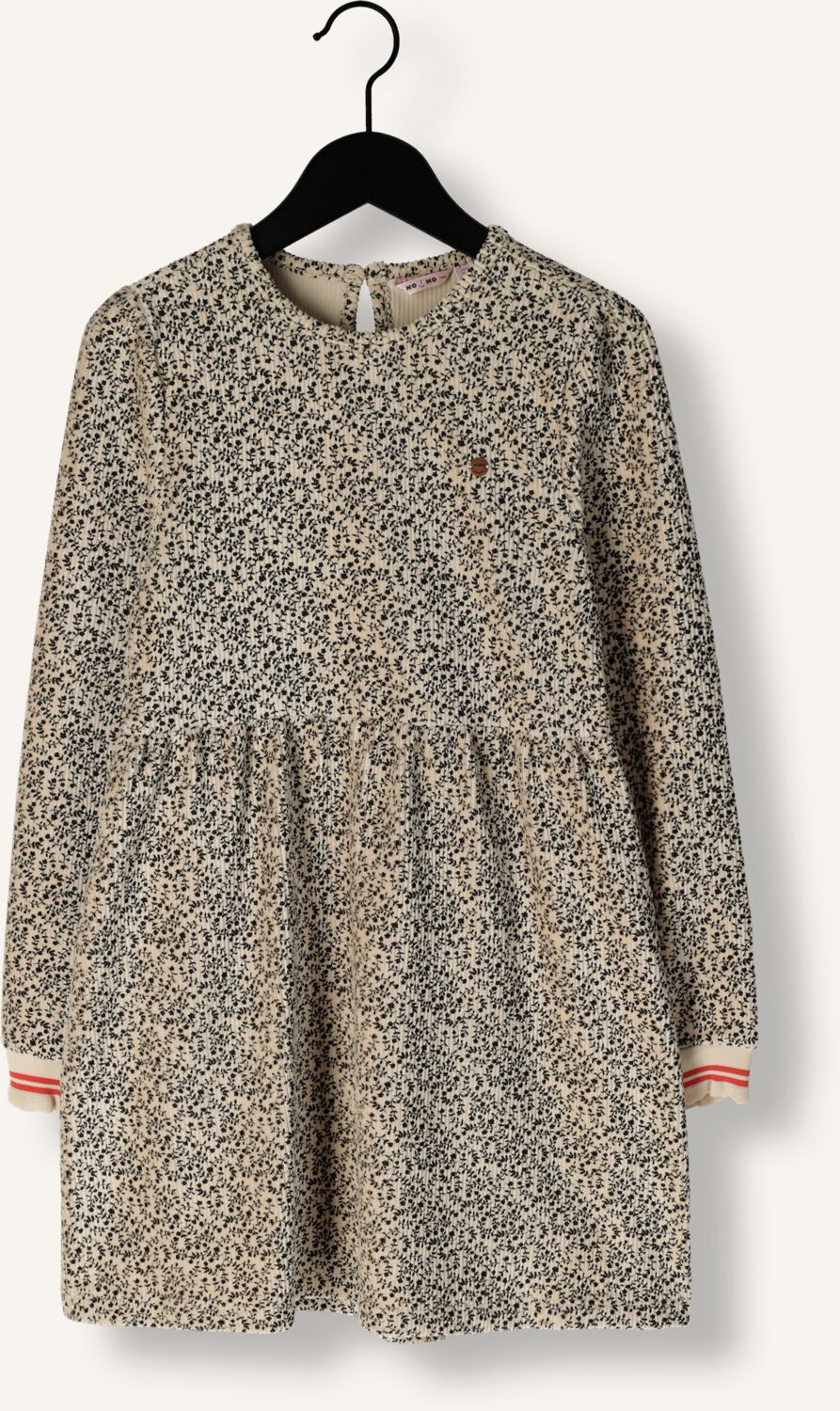 Creme NONO Mini jurk MAXIM AOP VELVET JURK | Omoda