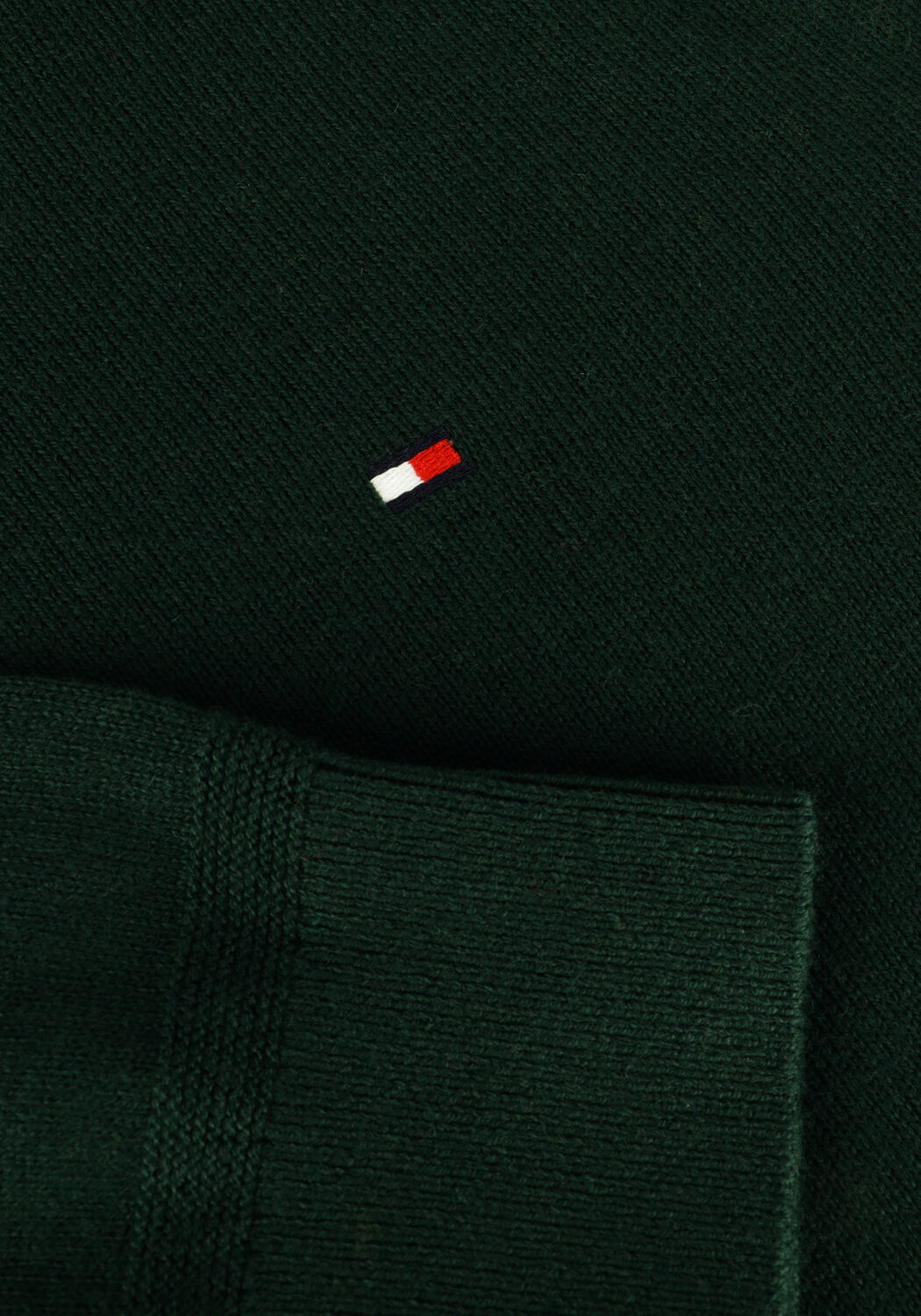 Donkergroene TOMMY HILFIGER Coltrui PIMA ORG CTN CASHMERE ROLL NECK | Omoda