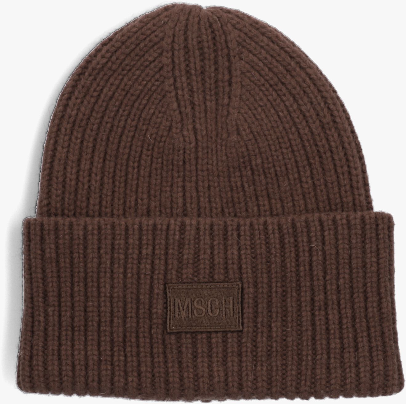 Bruine MSCH COPENHAGEN Muts KARA BADGE BEANIE | Omoda