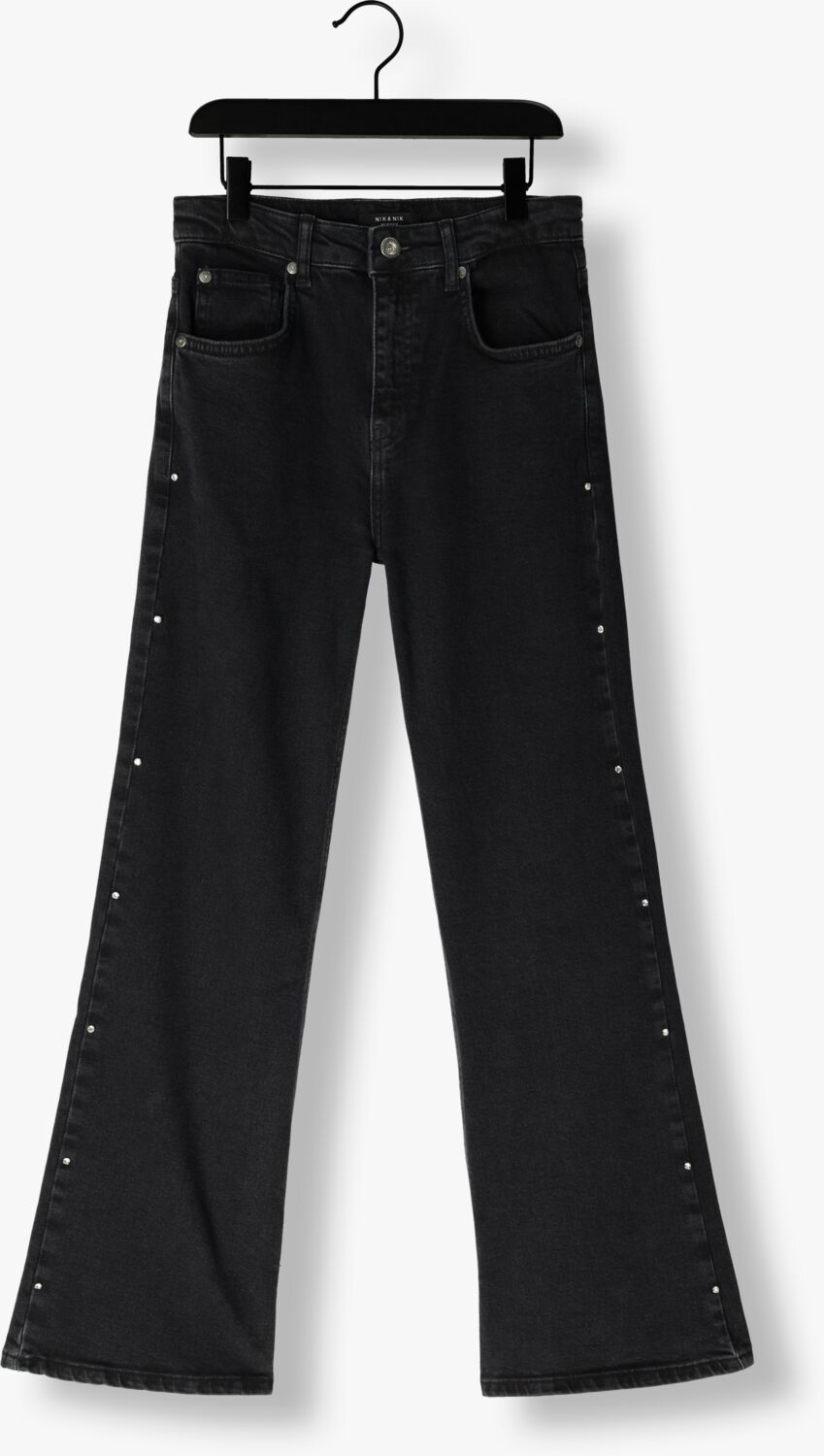 Donkergrijze NIK & NIK Wide jeans FLORINA DENIM | Omoda