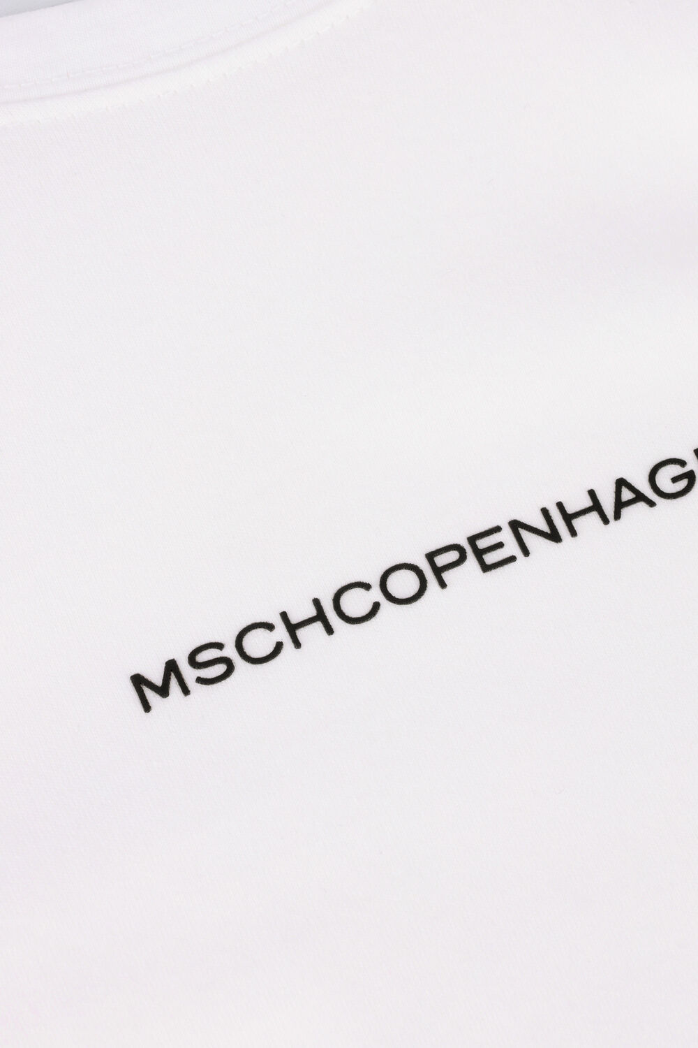 Witte MSCH COPENHAGEN T-shirt TERINA ORGANIC SMALL LOGO TEE | Omoda