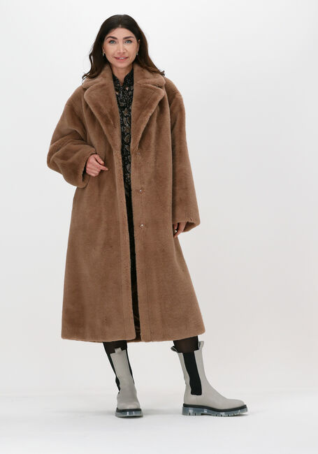 Bruine STAND STUDIO Faux fur jas MARIA COAT SOFT | Omoda