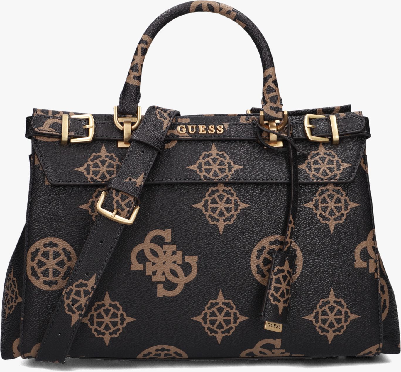 Bruine GUESS Schoudertas SESTRI LOGO LUXURY | Omoda