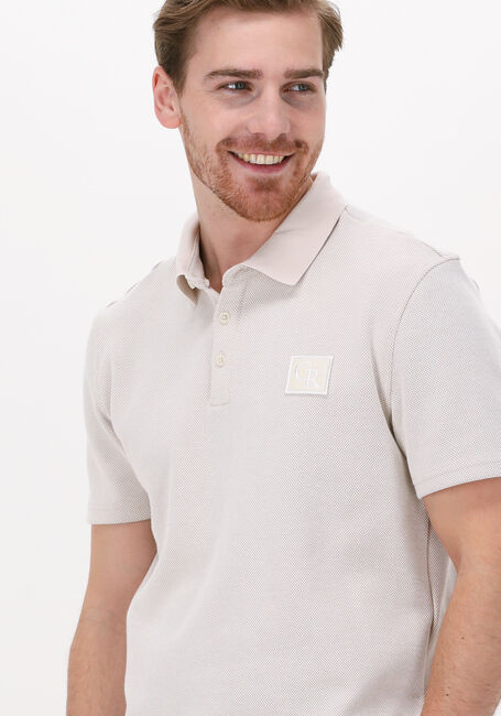 Beige COLOURFUL REBEL Polo STRUCTURE PATCH POLO | Omoda
