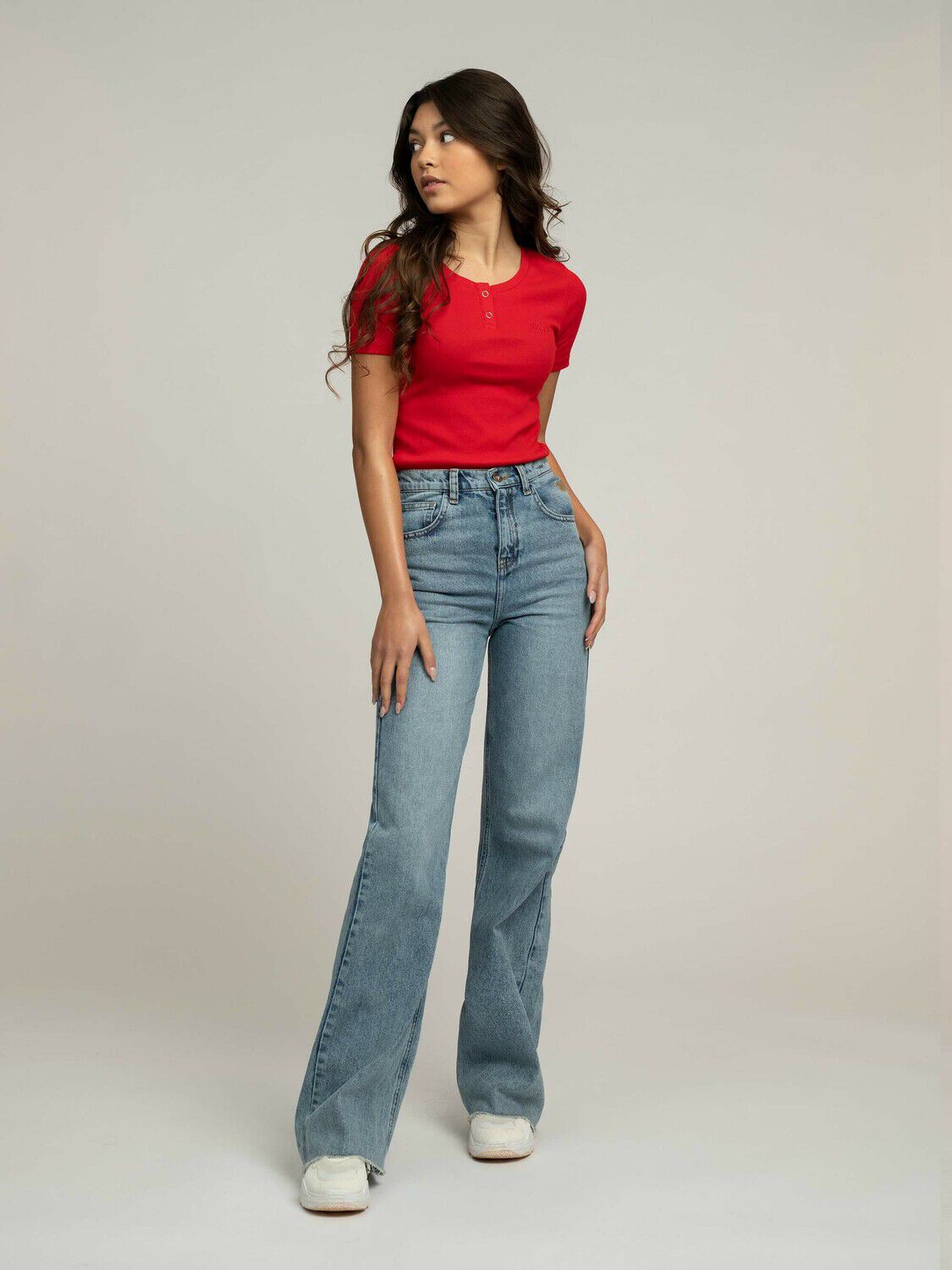Lichtblauwe NIK & NIK Straight leg jeans FIORI JEANS | Omoda