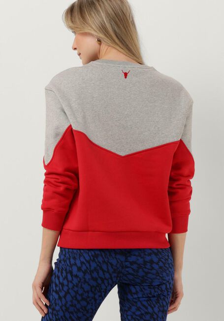 Rode ALIX THE LABEL Sweater LADIES KNITTED COLOURBLOCKING SWEATER | Omoda