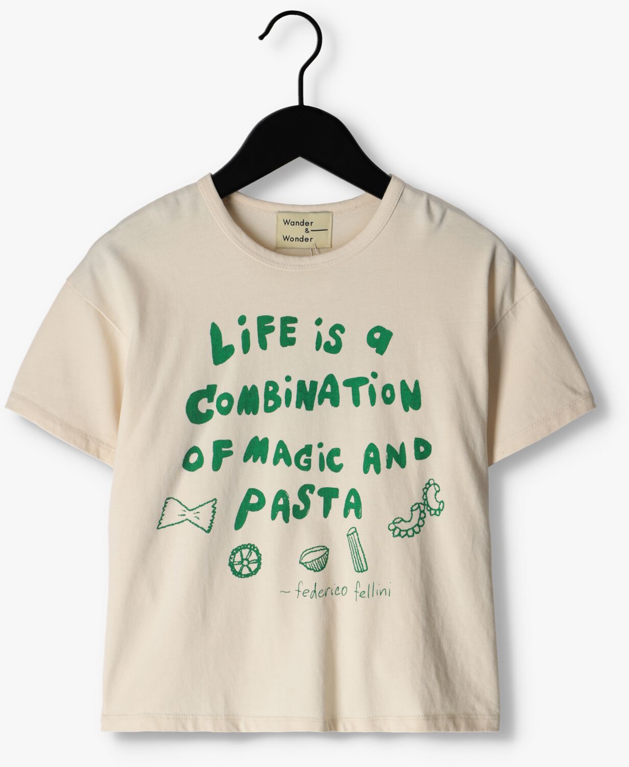 Groene WANDER & WONDER T-shirt PASTA TEE | Omoda