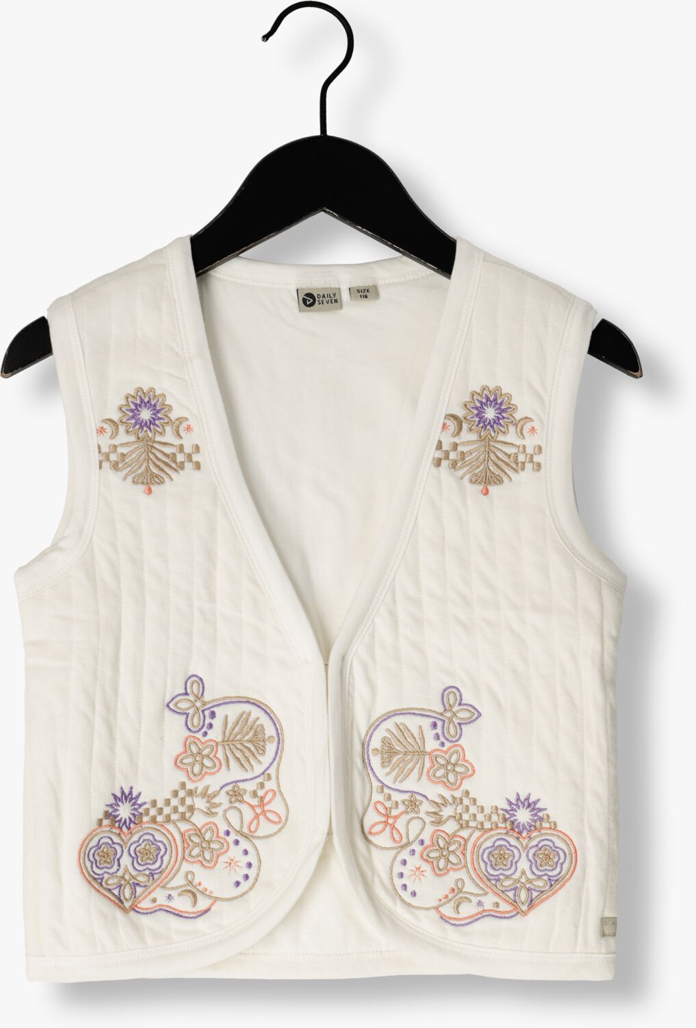 Gebroken wit DAILY7 Gilet PADDED EMBROIDERY GILET | Omoda