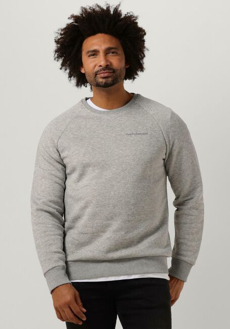 Lichtblauwe PEAK PERFORMANCE Sweater M ORIGINAL SMALL LOGO CREW | Omoda