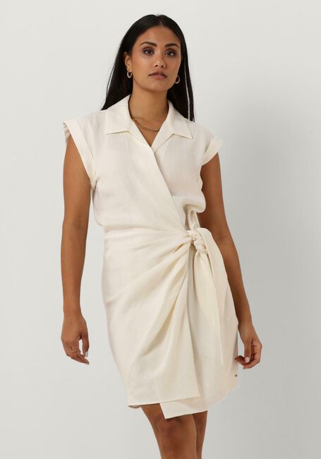Witte TOMMY HILFIGER Mini jurk LINEN SLEEVELESS WRAP DRESS | Omoda
