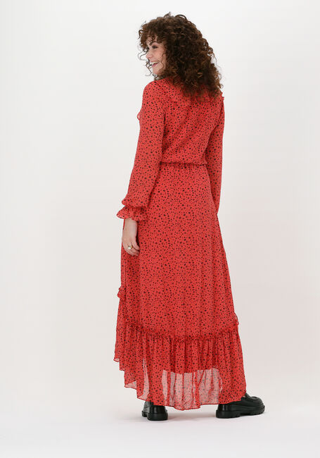 Rode COLOURFUL REBEL Maxi jurk PENNY DITZY FLORAL MAXI RUFFLE | Omoda