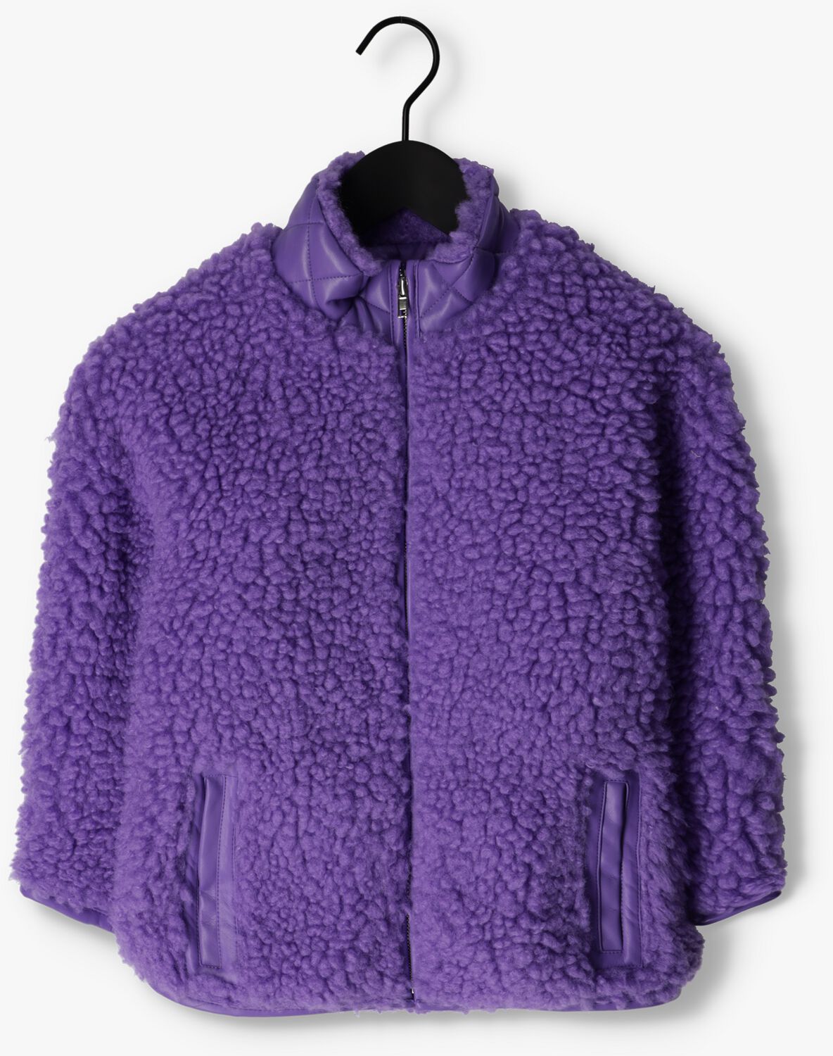 Paarse STAND STUDIO Teddy jas AZALEA MINI JACKET | Omoda