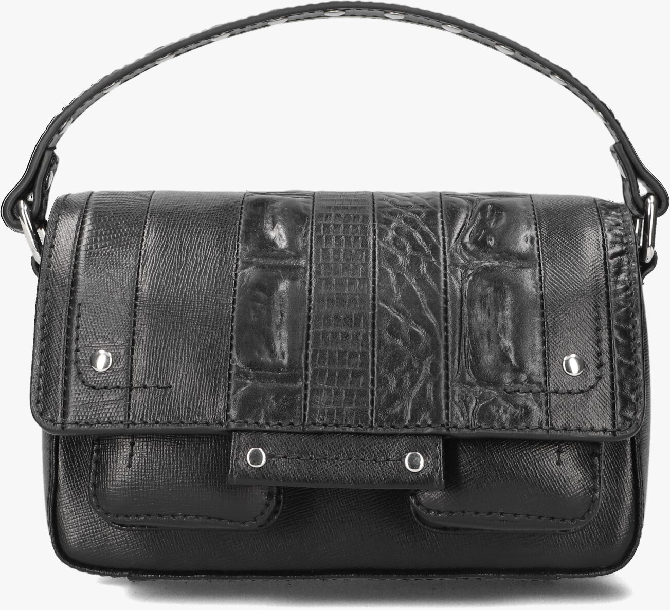 Zwarte NÚNOO Schoudertas SMALL HONEY MIX | Omoda