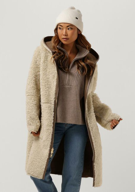 Donkergrijze GOOSECRAFT Leren jas ADELYN COAT | Omoda