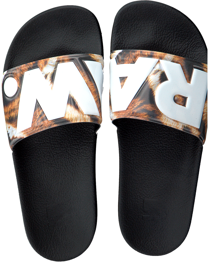 Bruine G-STAR RAW Slippers CART SLIDE II DAMES | Omoda