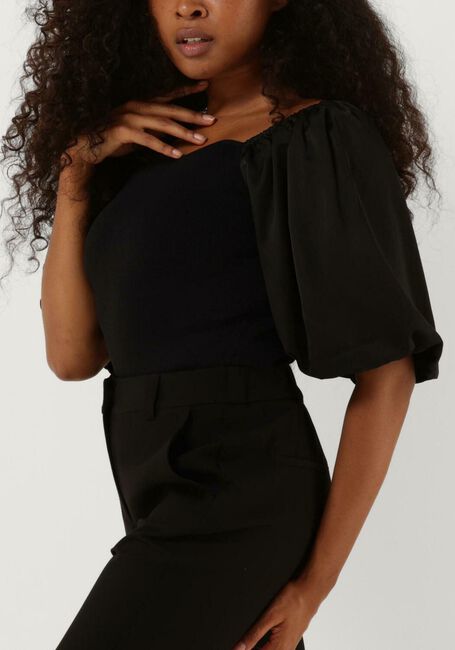 Zwarte CO'COUTURE Top MERCIA OFF SHOULDER MIX BLOUSE | Omoda