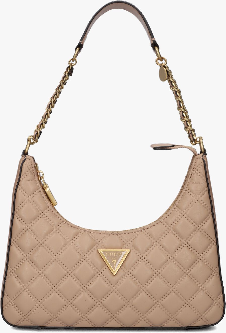 Beige GUESS Schoudertas GIULLY TOP ZIP SHOULDER BAG | Omoda