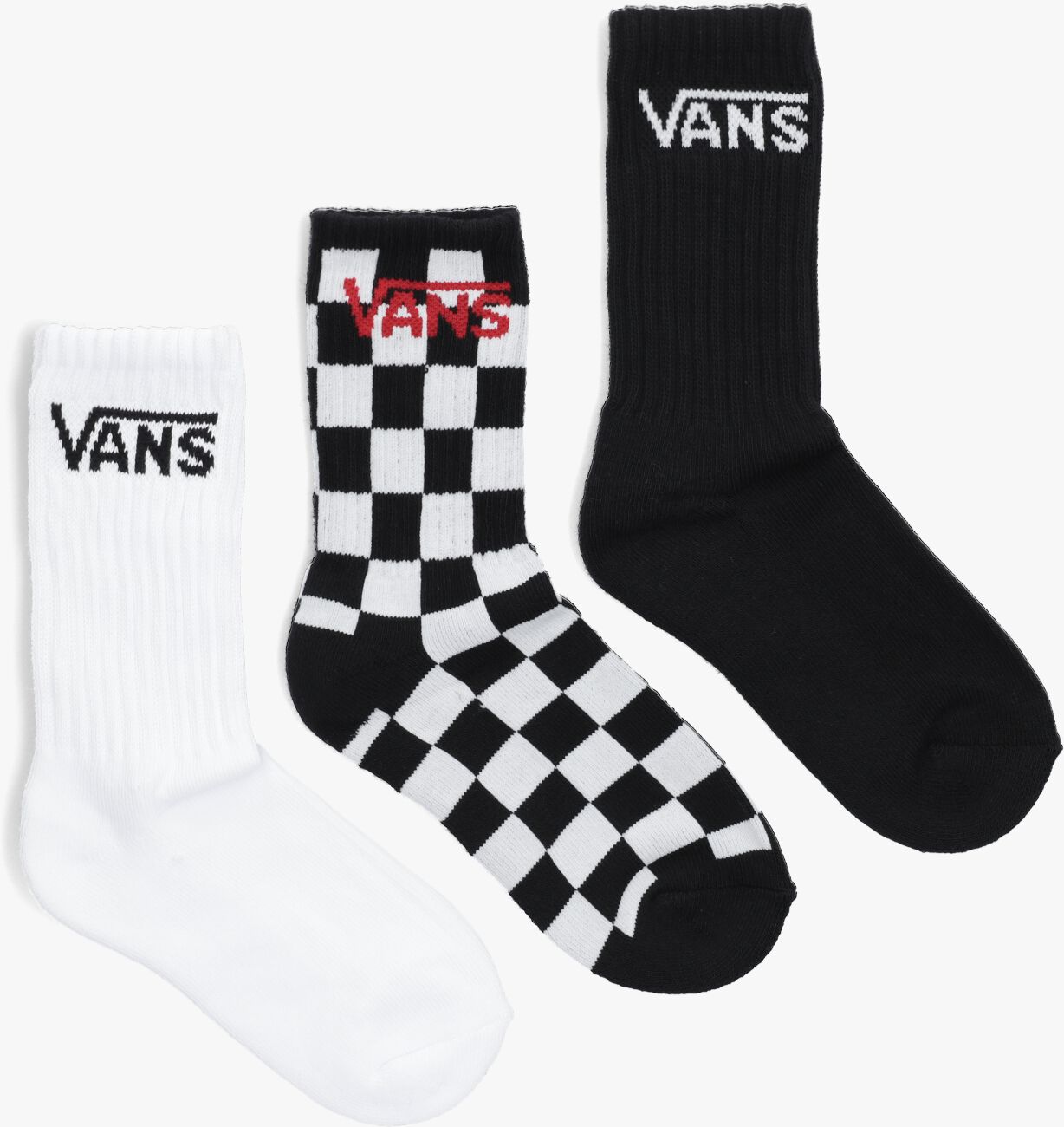 Zwarte VANS Sokken BY CLASSIC CREW YOUTH BLACK CHECKERBOARD | Omoda