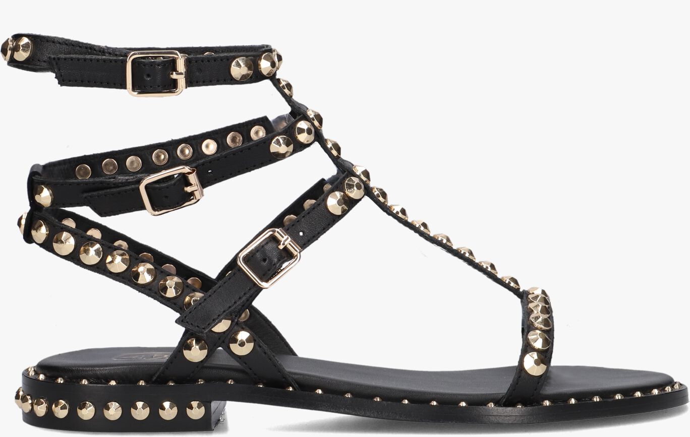Zwarte ASH Platte sandalen PLAY | Omoda