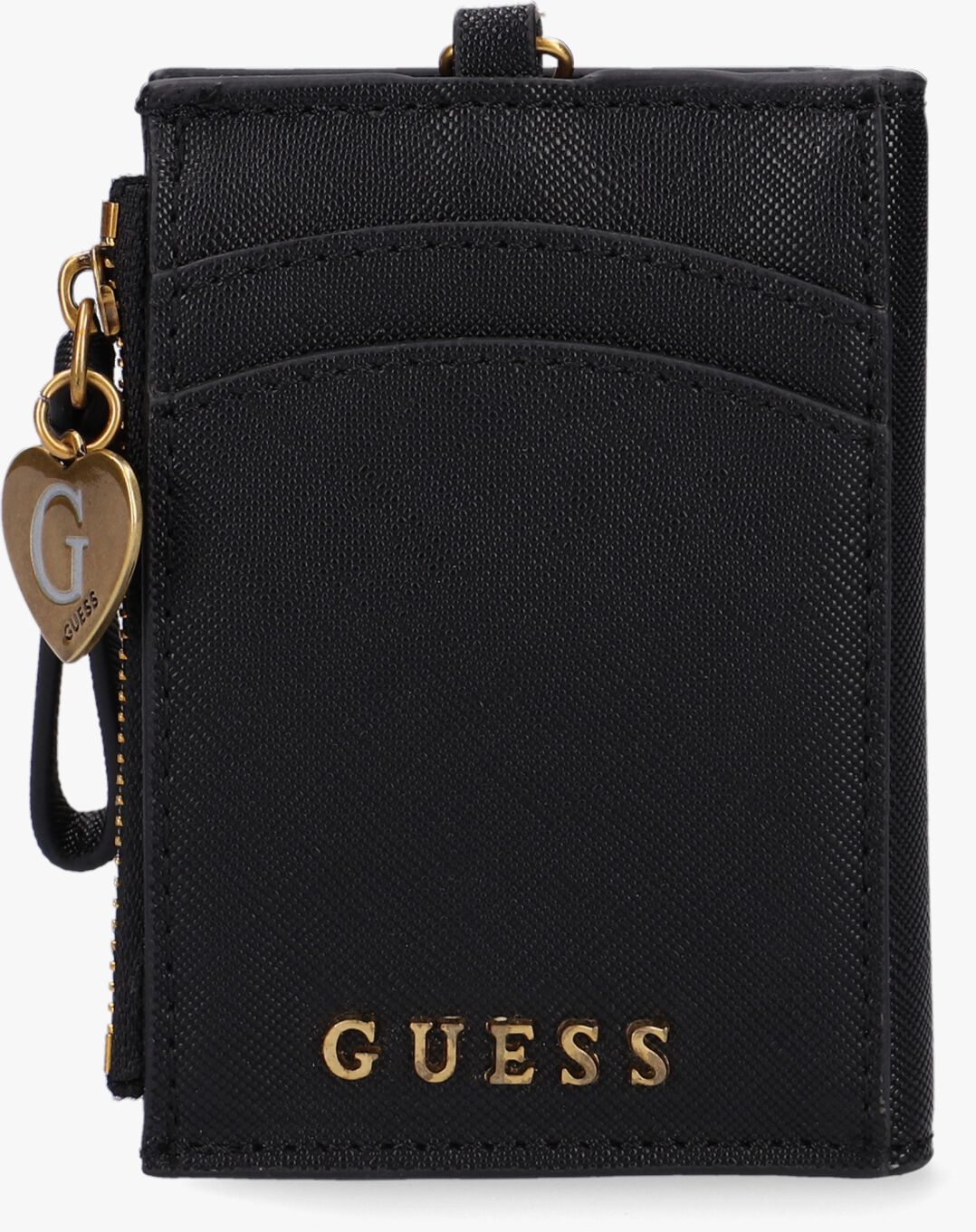 Zwarte GUESS Portemonnee CARD CASE KEYRING | Omoda