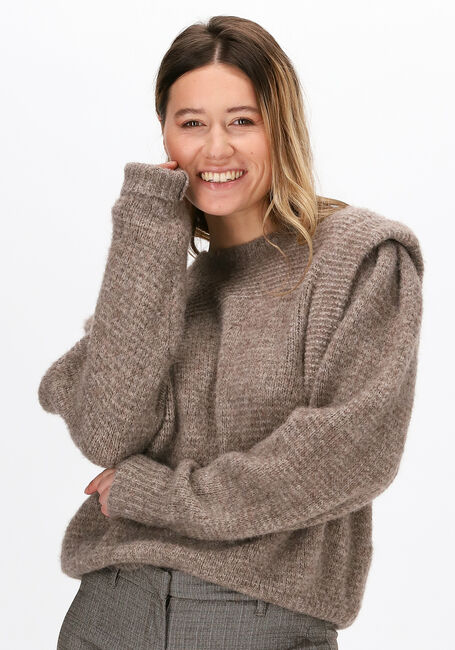 Beige SECOND FEMALE Trui ABBY KNIT O-NECK | Omoda