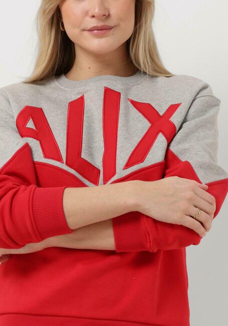 Rode ALIX THE LABEL Sweater LADIES KNITTED COLOURBLOCKING SWEATER | Omoda