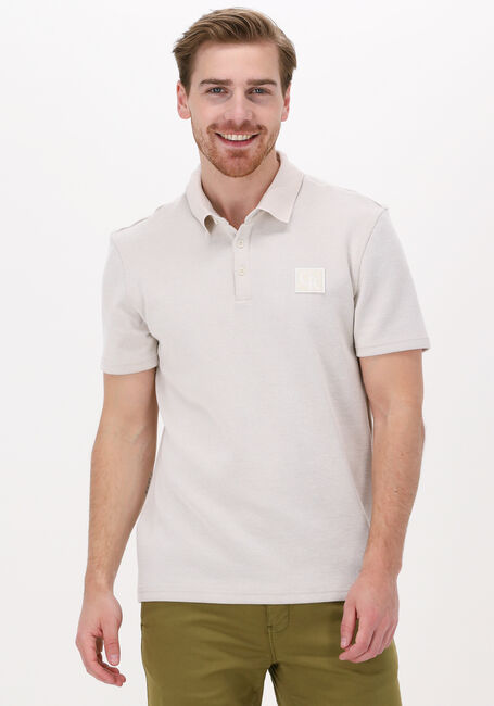 Beige COLOURFUL REBEL Polo STRUCTURE PATCH POLO | Omoda