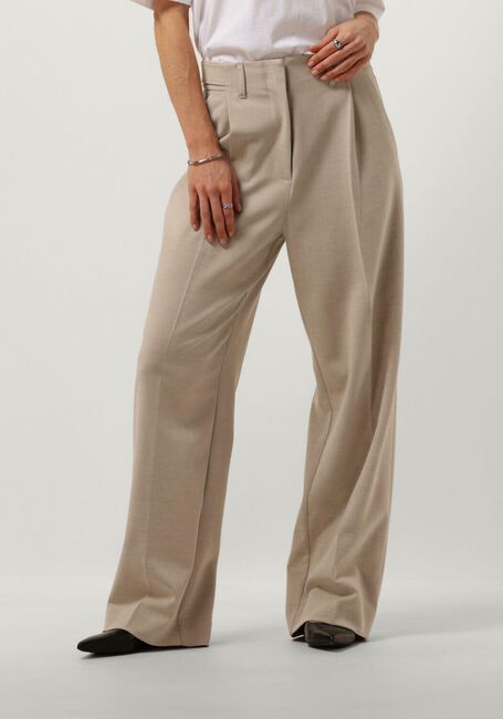 Beige MSCH COPENHAGEN Wijde broek MSCHDIVAN MICHELLE HW LONG PANTS | Omoda