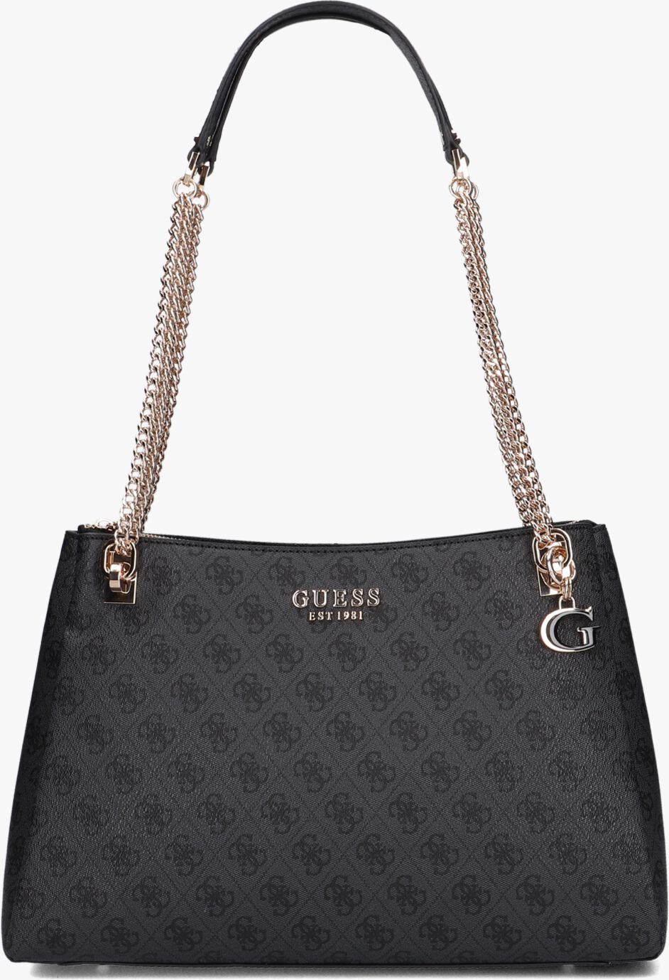 Zwarte GUESS Schoudertas ELIETTE LOGO GIRLFRIEND CARRY | Omoda