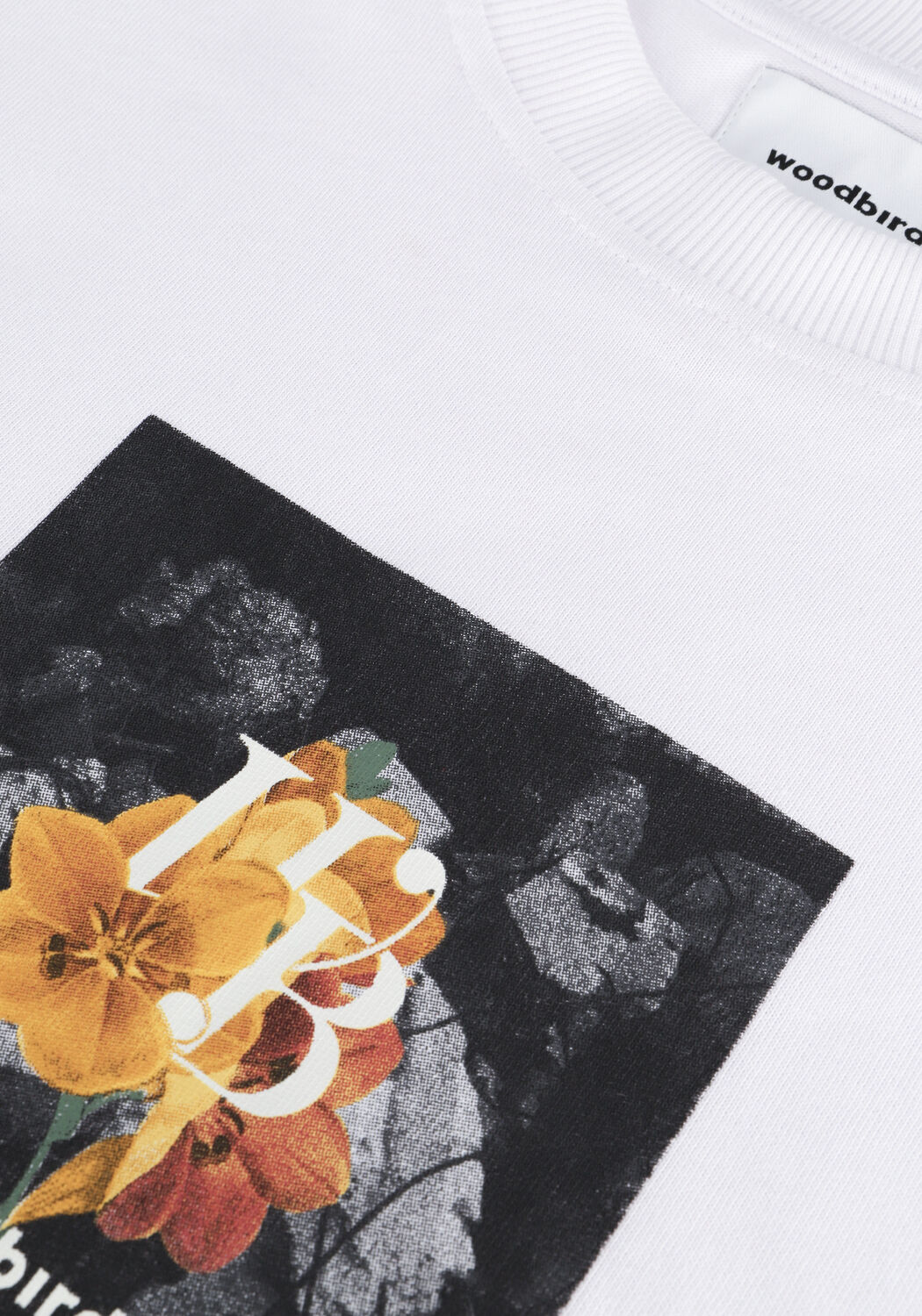 Witte WOODBIRD T-shirt BOSE FLOWLAND TEE | Omoda