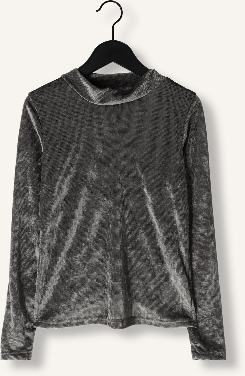 Antraciet LIKE FLO Top ELINA FLO VELVET MESH TOP | Omoda