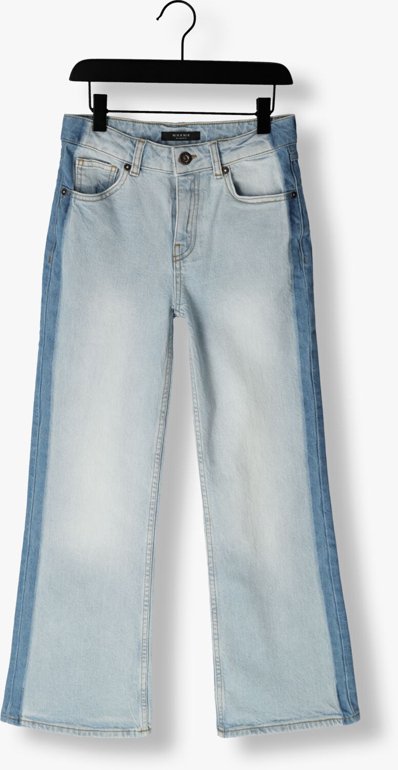 Lichtblauwe NIK & NIK Wide jeans FLORE WIDE LEG DENIM | Omoda