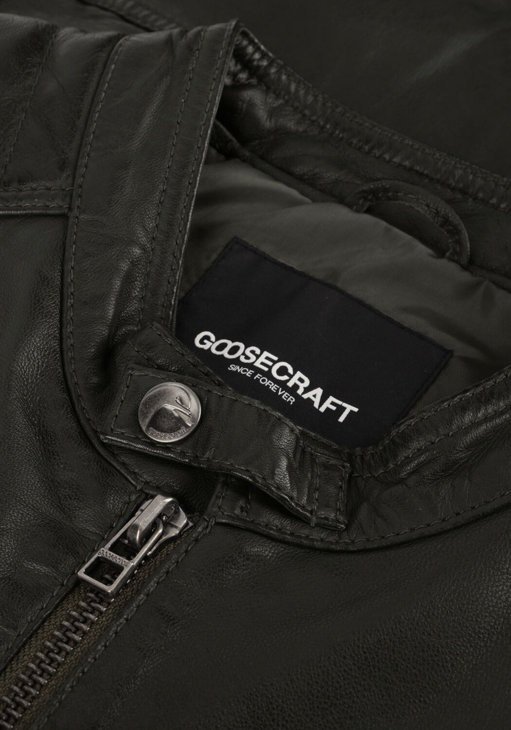 Donkergroene GOOSECRAFT Leren jas GC JACKET965 | Omoda