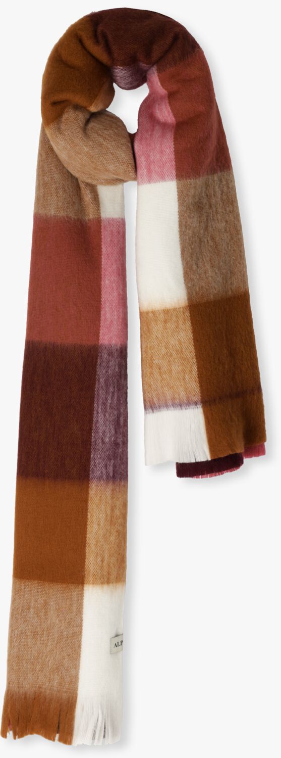 Rode ALPACA LOCA Sjaal SCARF BLOCKED | Omoda