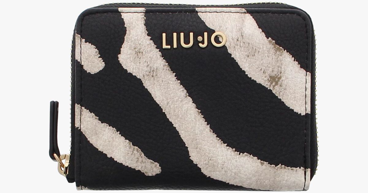 Zwarte LIU JO Portemonnee ZIP AROUND MEDIO ANNA ZEBRA | Omoda