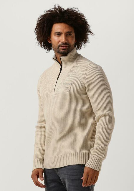 Gebroken wit PME LEGEND Trui HALF ZIP COLLAR COTTON | Omoda