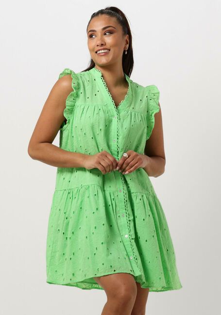 Groene CO'COUTURE Mini jurk POLA ANGLAISE SS DRESS | Omoda