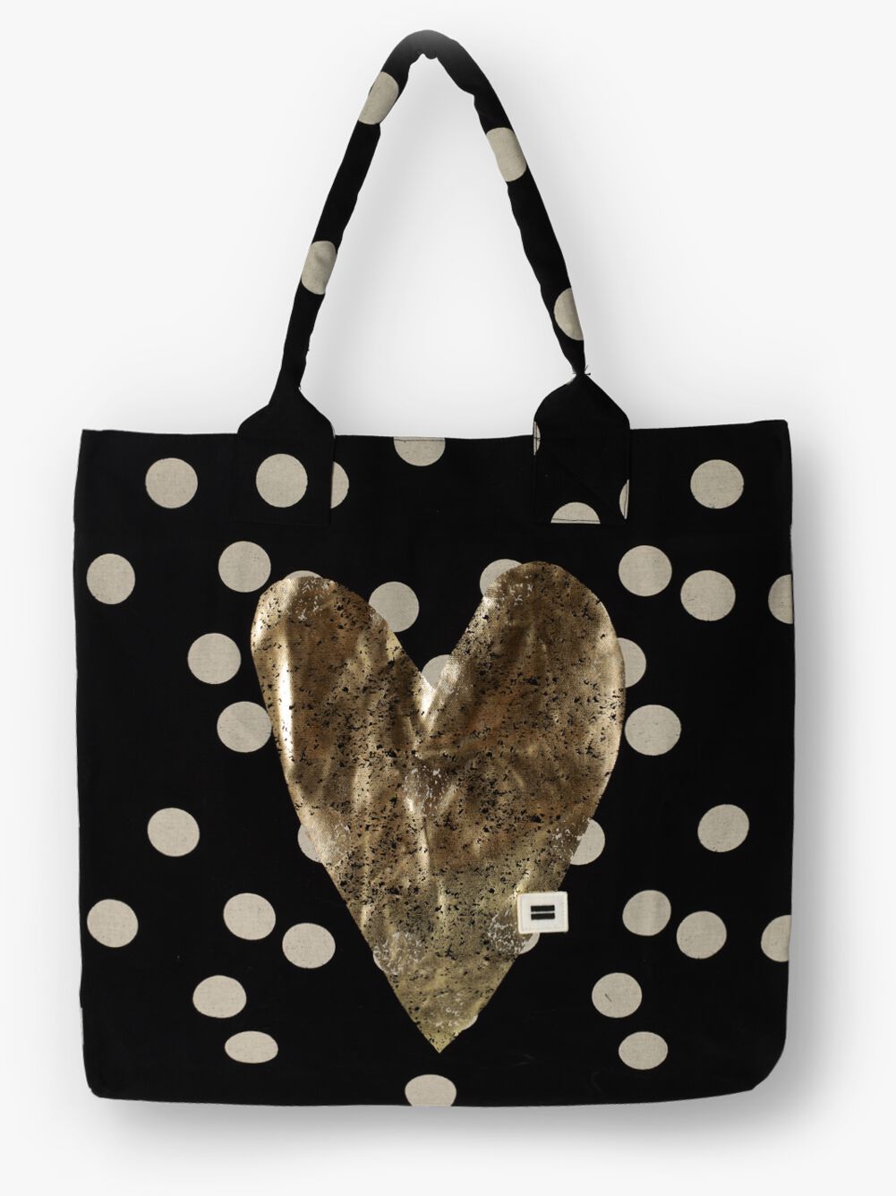 Zwarte 10DAYS Shopper CANVAS SHOPPER DOT | Omoda