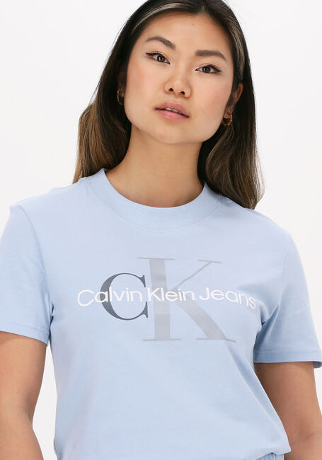 Grijze CALVIN KLEIN T-shirt TWO TONE MONOGRAM REGULAR TEE | Omoda