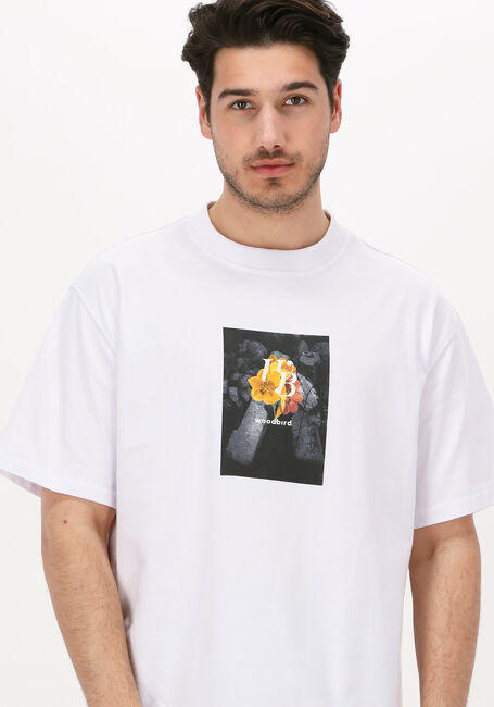 Witte WOODBIRD T-shirt BOSE FLOWLAND TEE | Omoda