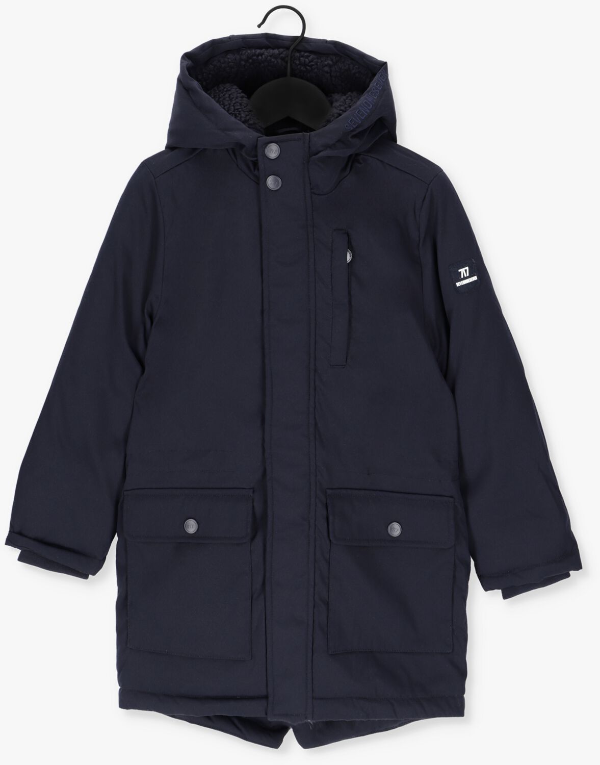 Donkerblauwe SEVENONESEVEN Gewatteerde jas V207-6200 | Omoda