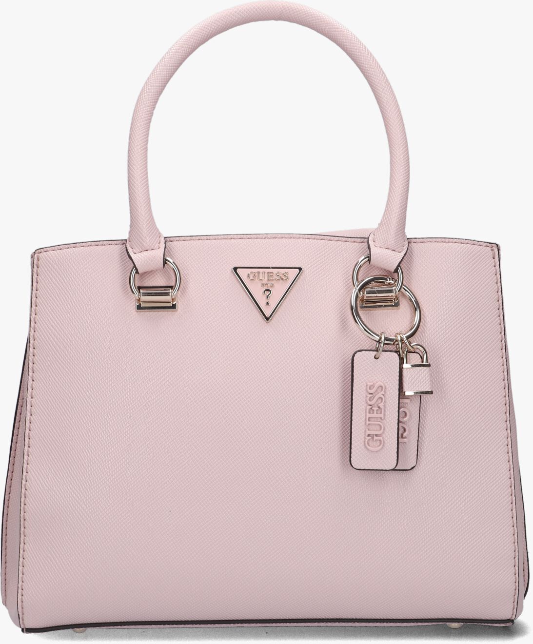 Roze GUESS Handtas NOELLE GIRLFRIEND SATCHEL | Omoda
