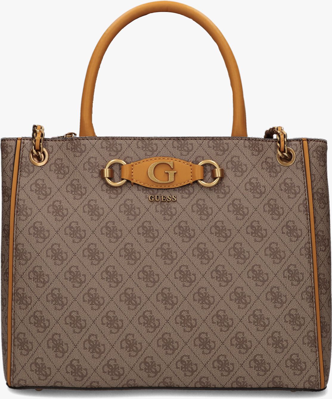 Camel GUESS Handtas IZZY HIGH SOCIETY CARRYALL | Omoda