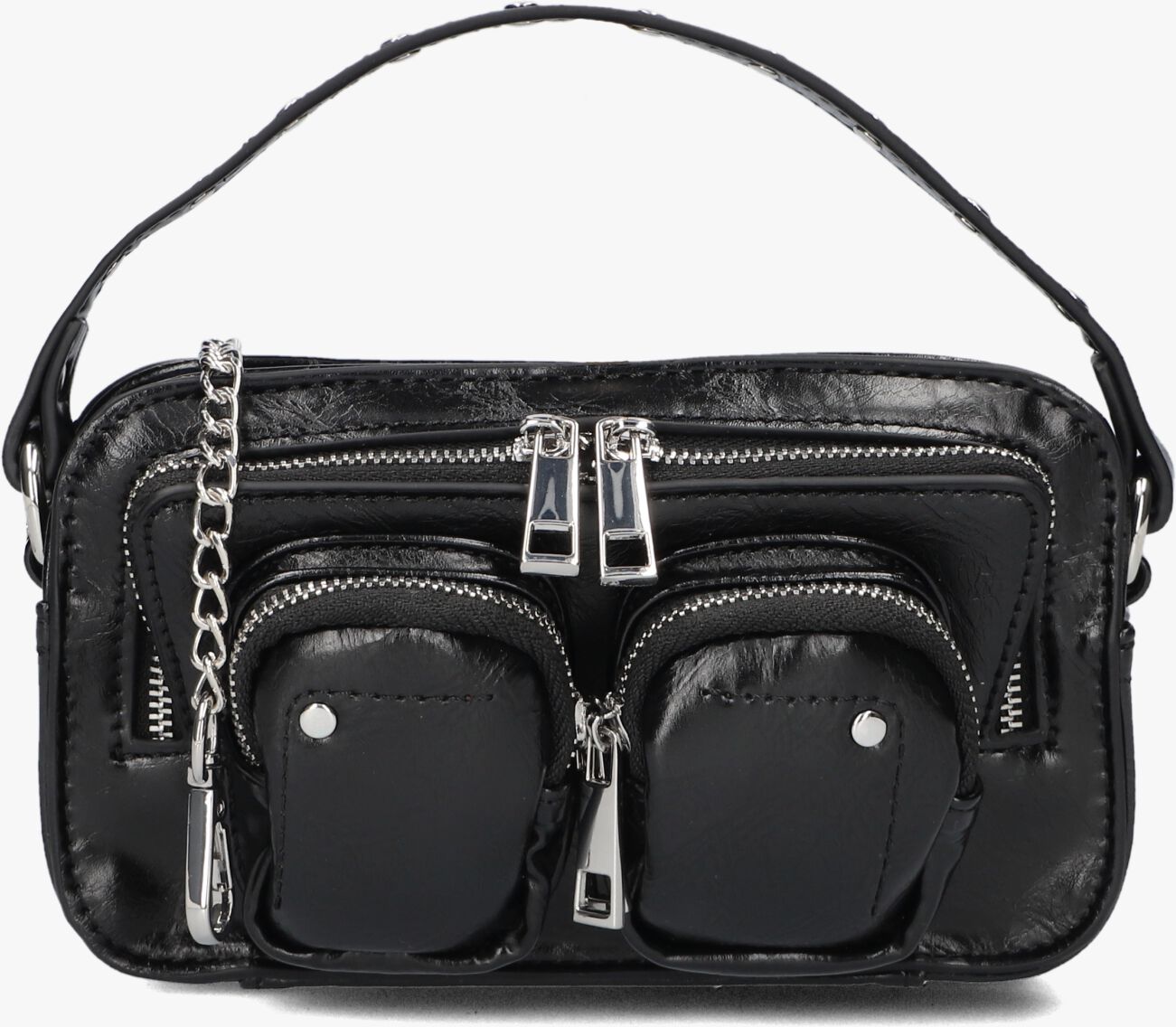 Zwarte NÚNOO Schoudertas HELENA WRINKLE RECYCLED | Omoda