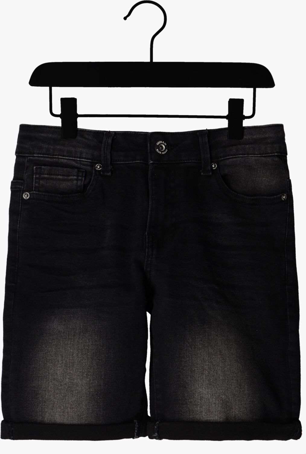 Zwarte INDIAN BLUE JEANS Korte broek BLACK ANDY SHORT | Omoda