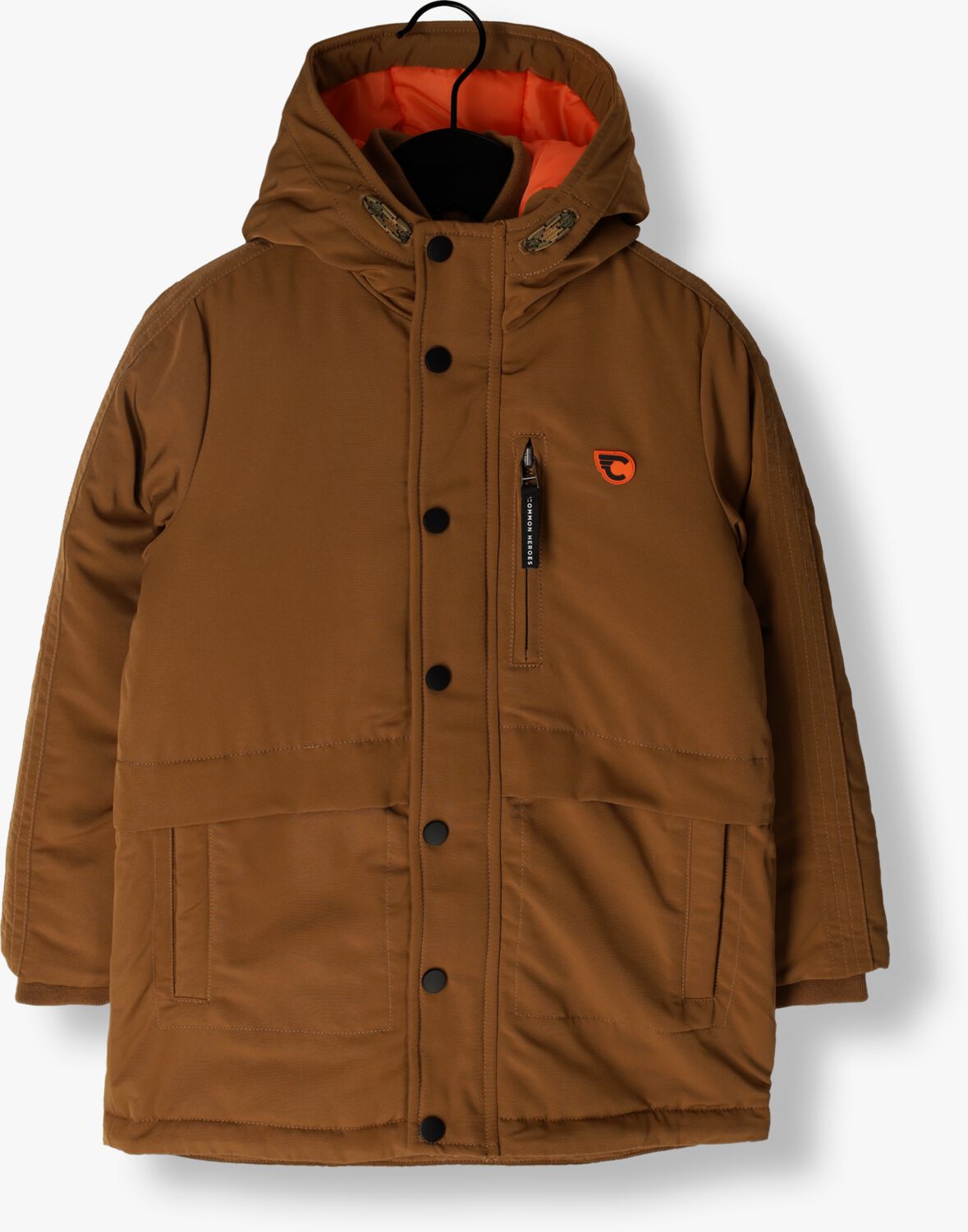 Bruine COMMON HEROES Parka's COMMON HEROES OUTERWEAR LOGO PARKA | Omoda
