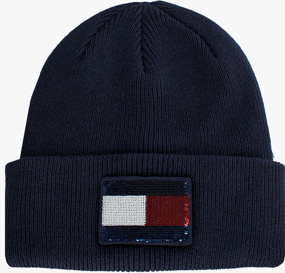 Blauwe TOMMY HILFIGER Muts SWAP YOUR PATCH BEANIE | Omoda