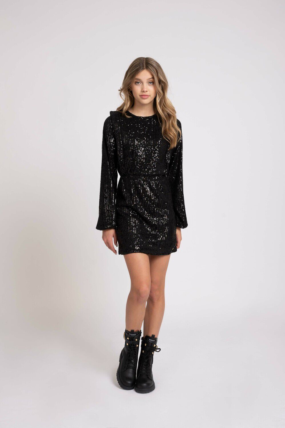 Zwarte NIK & NIK Mini jurk PENELOPE DRESS | Omoda